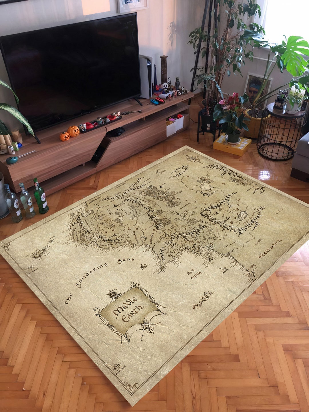 Lord of Ring Earth Map, Earth Map Rugs,retro Map Rug,map Rugs ...