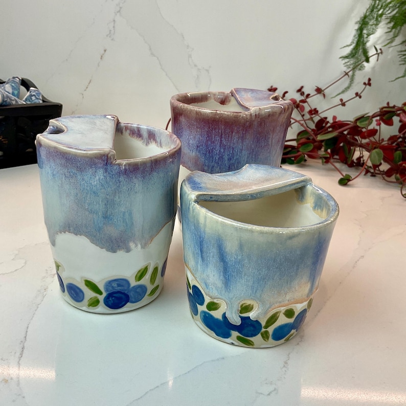 Blueberry Ceramic Mug Tumbler Handmade 14, 12, 10, & 8oz - Etsy