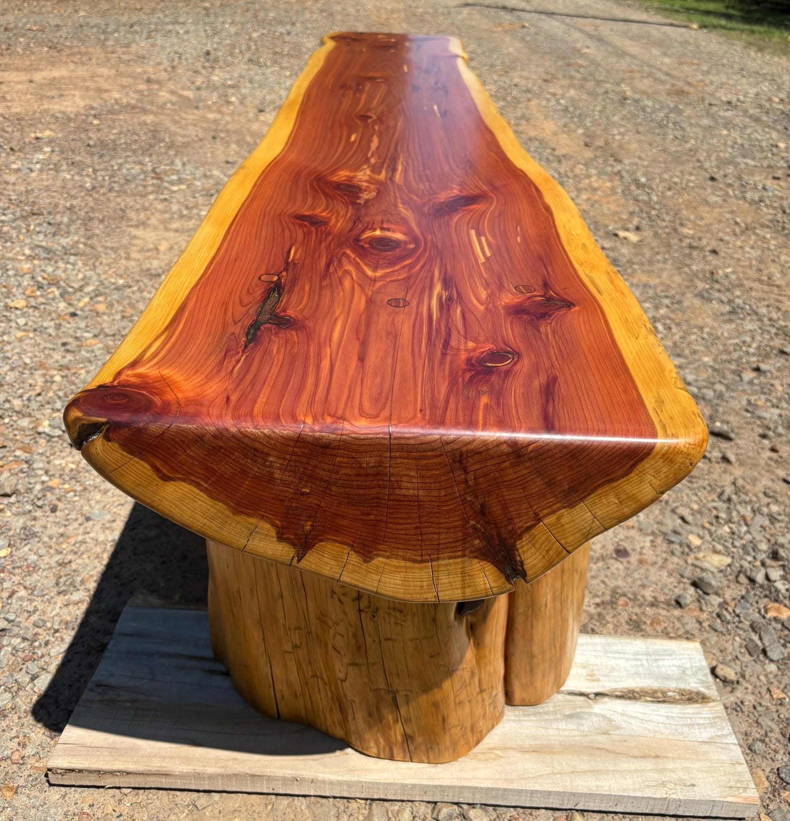 Eastern Red Cedar Log Bench - Etsy