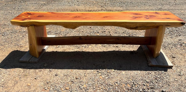 Eastern Red Cedar Log Bench - Etsy