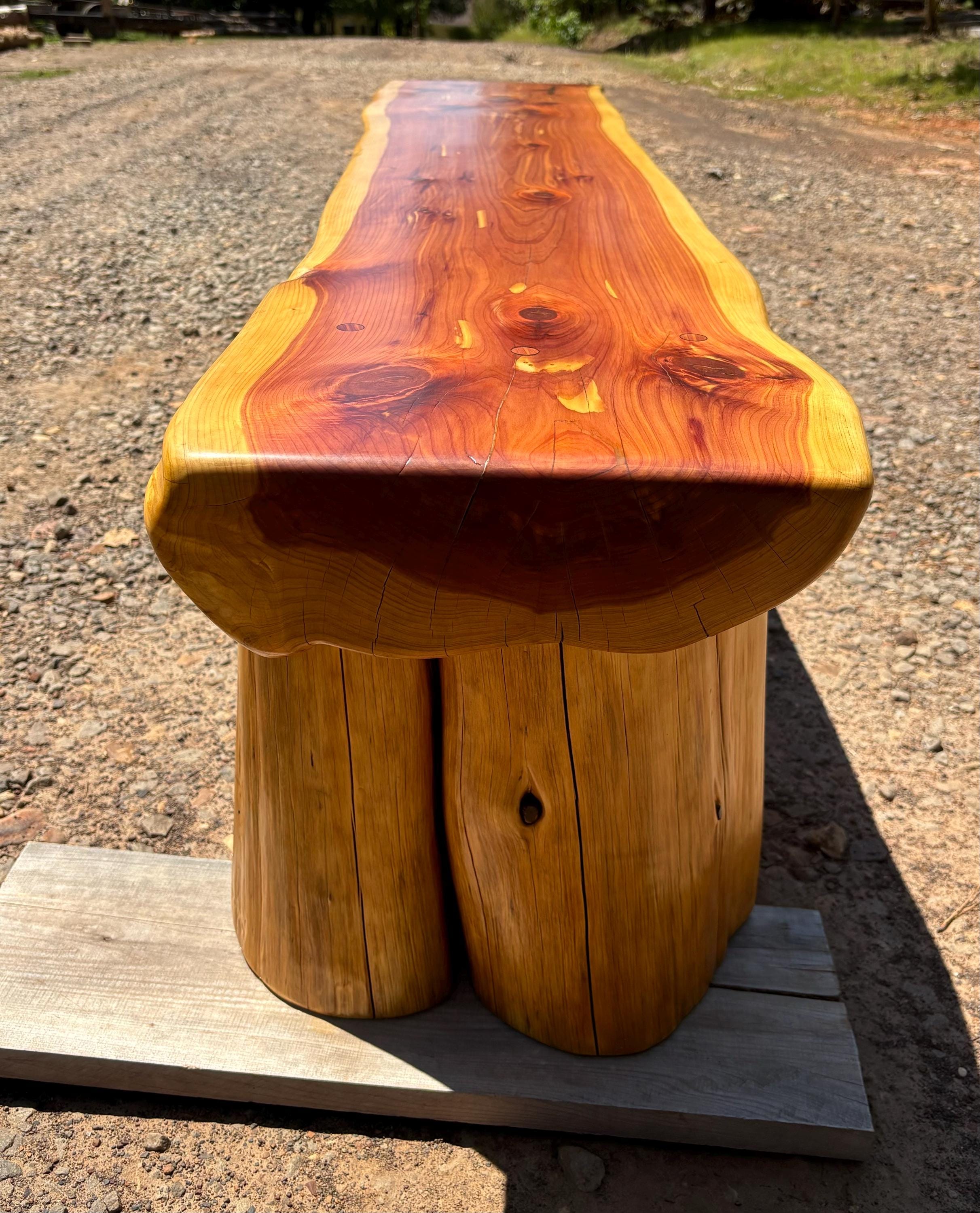 Eastern Red Cedar Log Bench - Etsy