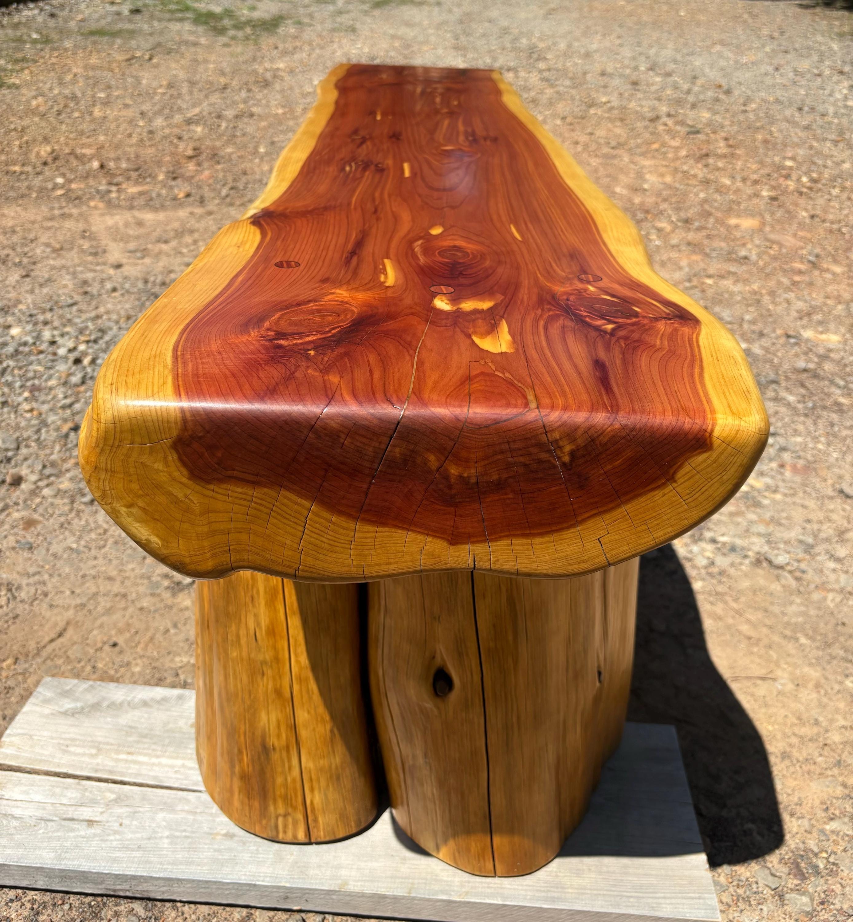 Eastern Red Cedar Log Bench - Etsy
