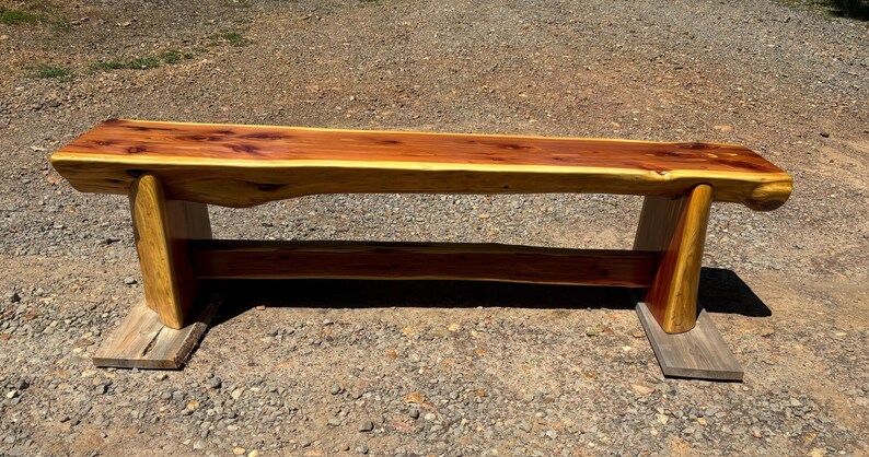 Eastern Red Cedar Log Bench - Etsy