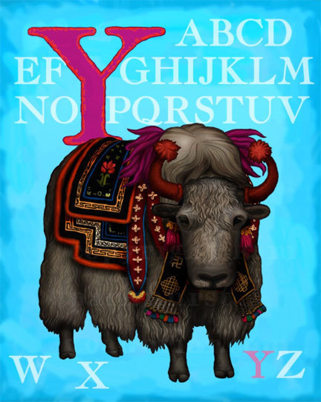 Y Yak Alphabet Print 8x10 Signed - Etsy