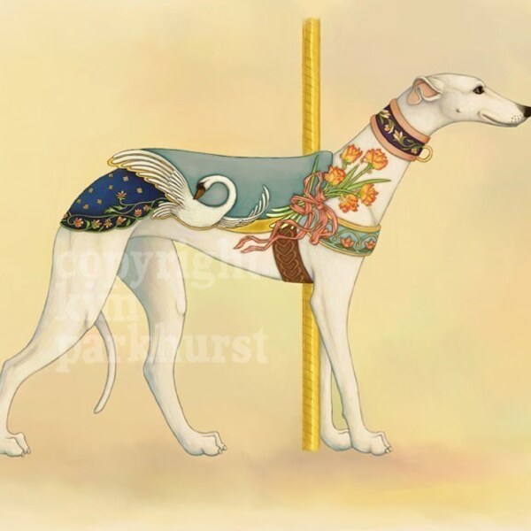 Greyhound Print - Etsy
