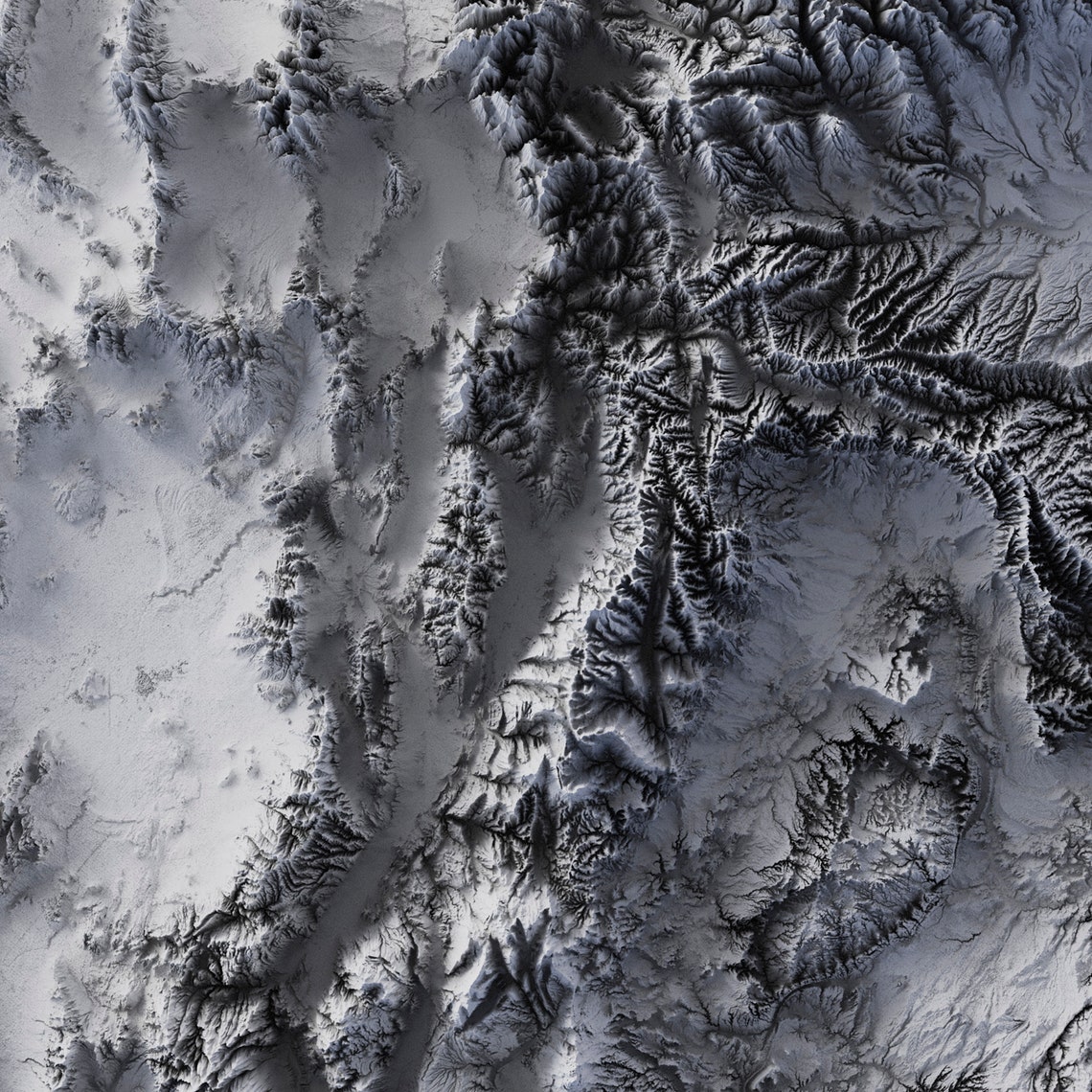 Utah Minimalist Relief Map | Stylized Art Cartography | Elevation ...