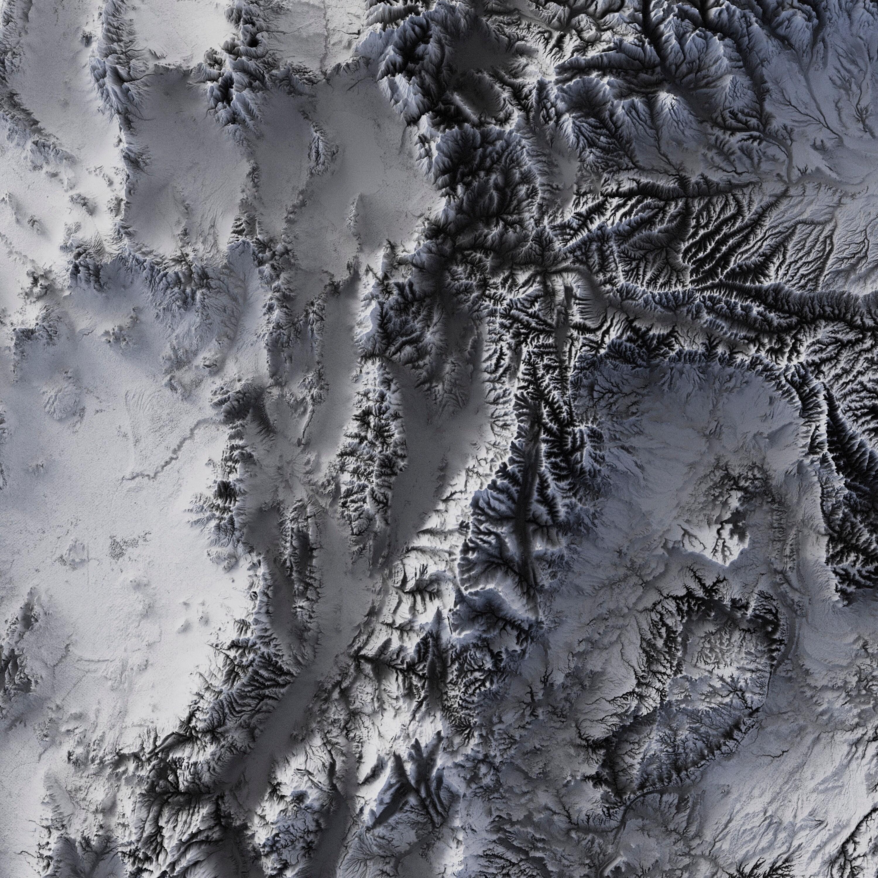 Utah Minimalist Relief Map | Stylized Art Cartography | Elevation ...
