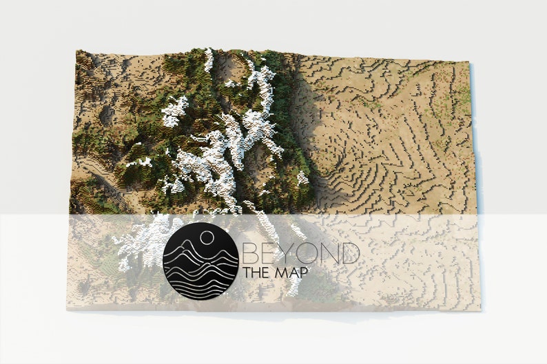 Colorado Voxel Art Relief Map Topo Map Art Cartography Minecraft ...