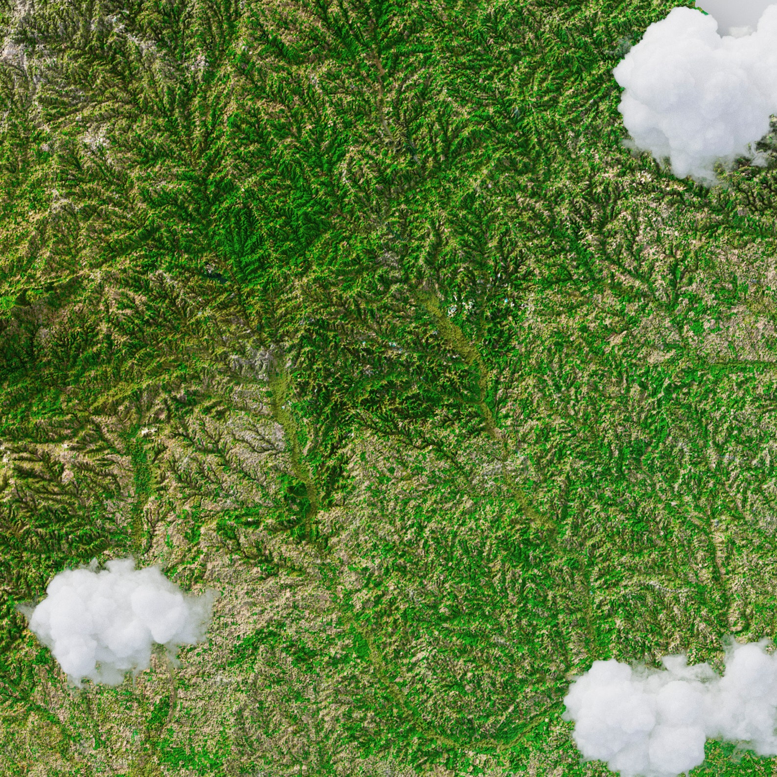 Georgia Satellite Relief Map | Stylized Art Cartography | Elevation ...