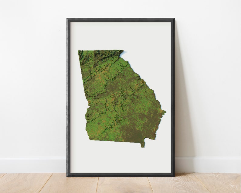 Georgia Stylized Voxel Art Relief Map Map Art Cartography Minecraft ...
