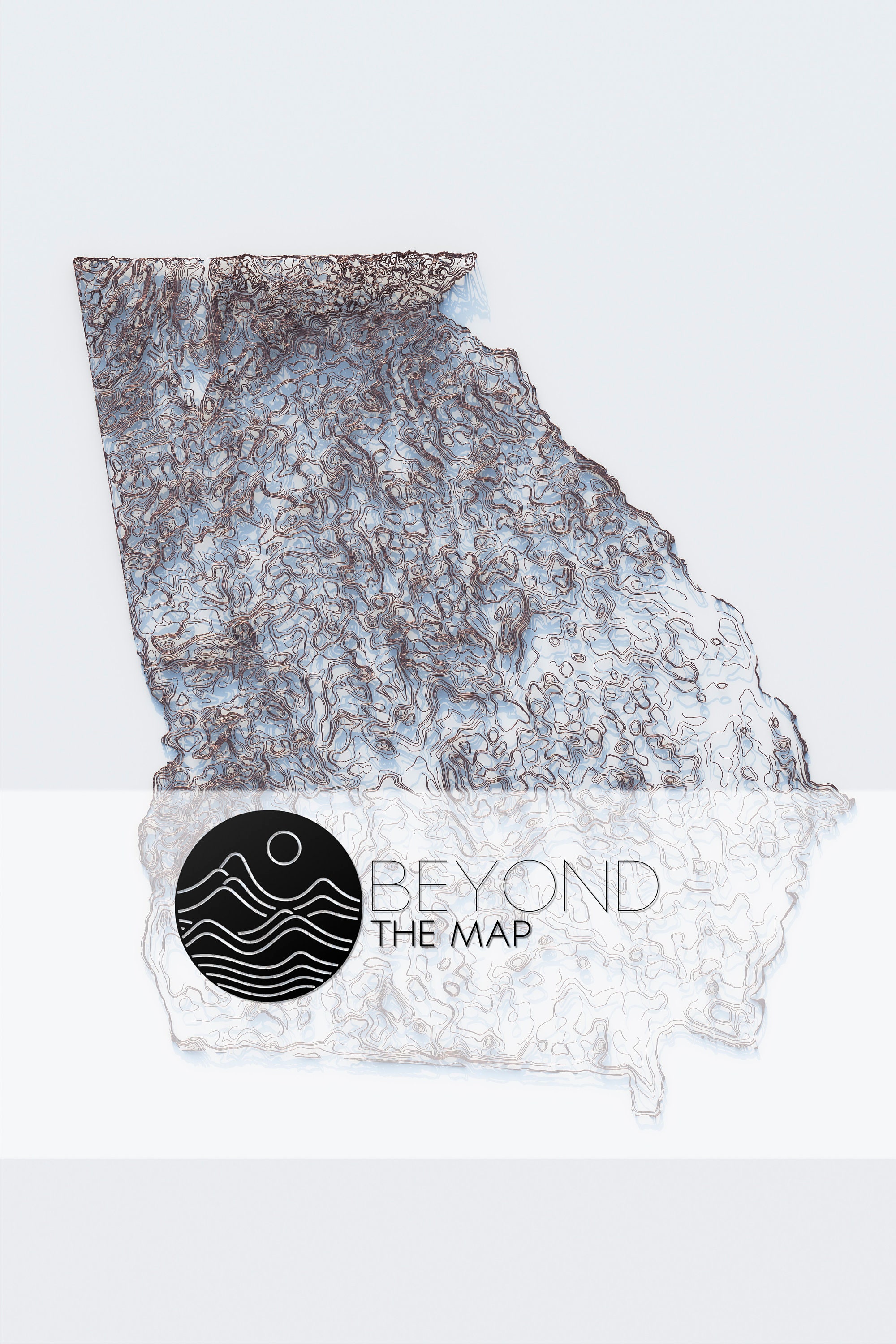 Georgia Copper Wire Stylized Art Relief Map Map Art Cartography Wire Art Inspired Print Decor ...