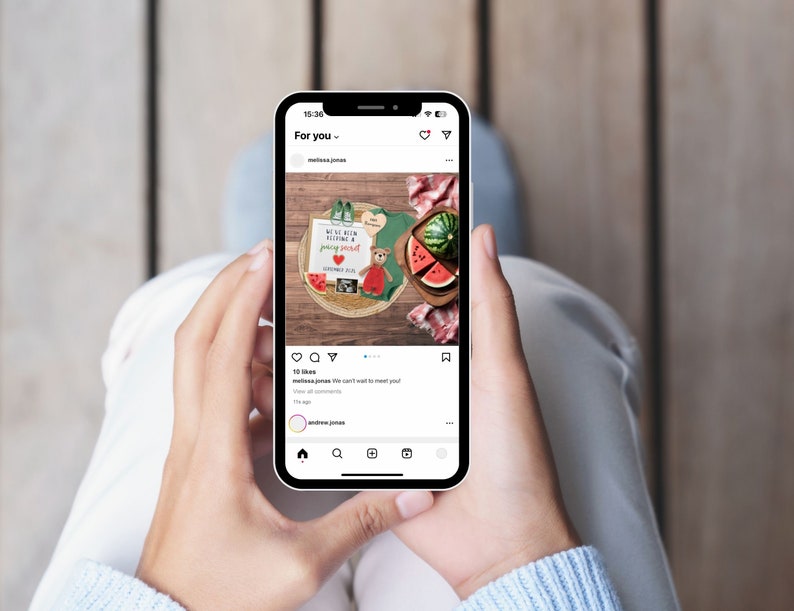 Watermelon Pregnancy Announcement, Fruit Themed Announcement for New ...