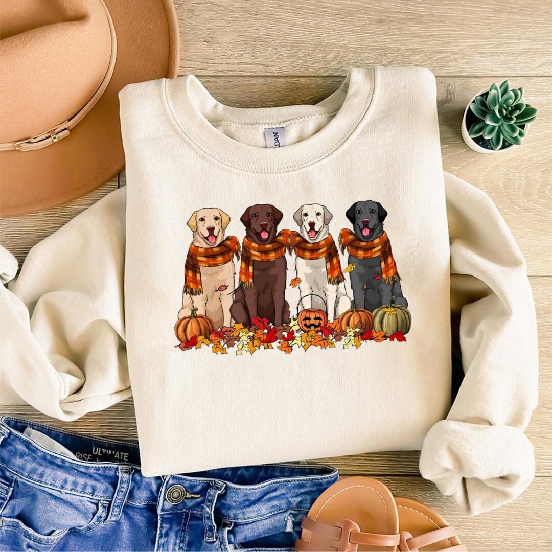 Labrador Retriever Thankgiving Dog Png, Fall Dog Png, Dog Lover Png ...
