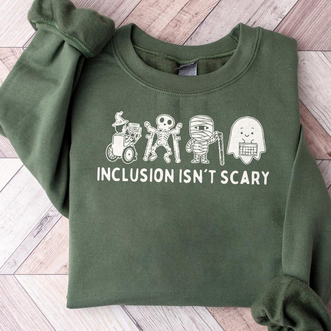 Inclusion Isn't Scary Halloween Shirt, SLP Halloween Shirt, Halloween ...