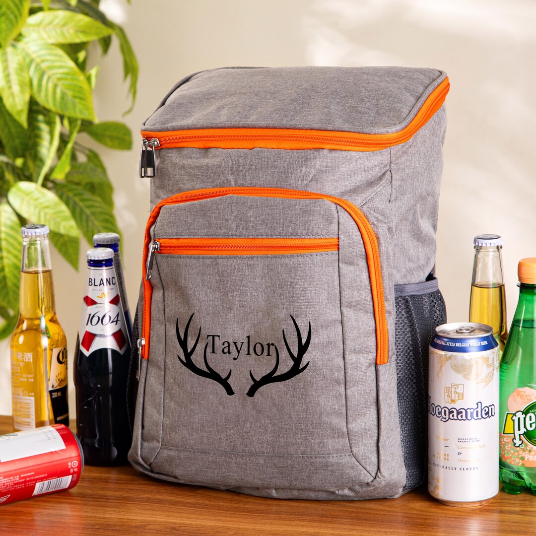 Custom Lunch & Beer Cooler Backpack, Personalized Groomsmen Gift ...