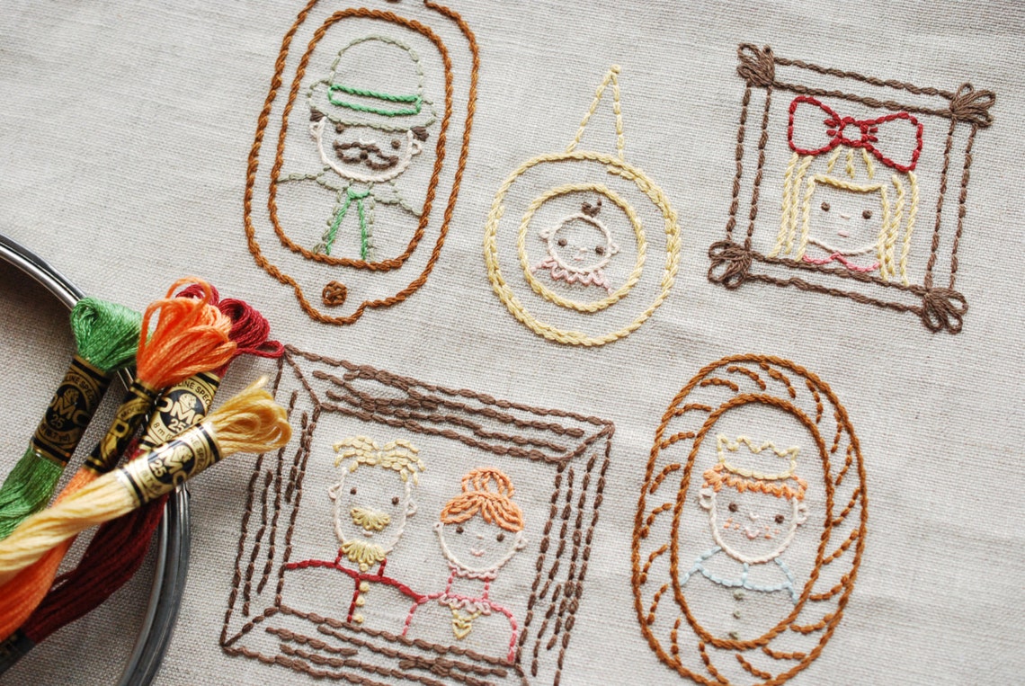 Family Portrait Gallery PDF Downloadable Pattern for Hand - Etsy