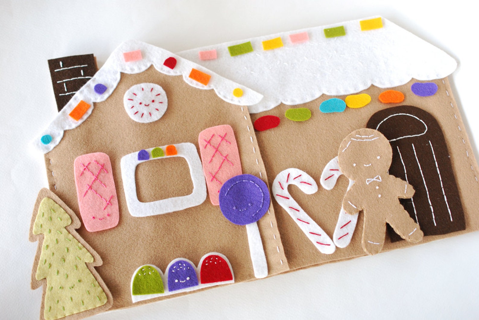 Sweet Gingerbread Scene Felt Play Set Project PDF Patterns - Etsy