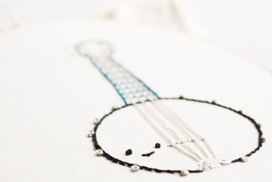 Musical Folk - Cute Instrument Hand Embroidery Pattern PDF - Etsy
