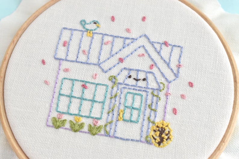 Tiny Houses Through the Year Hand Embroidery Pattern - Etsy
