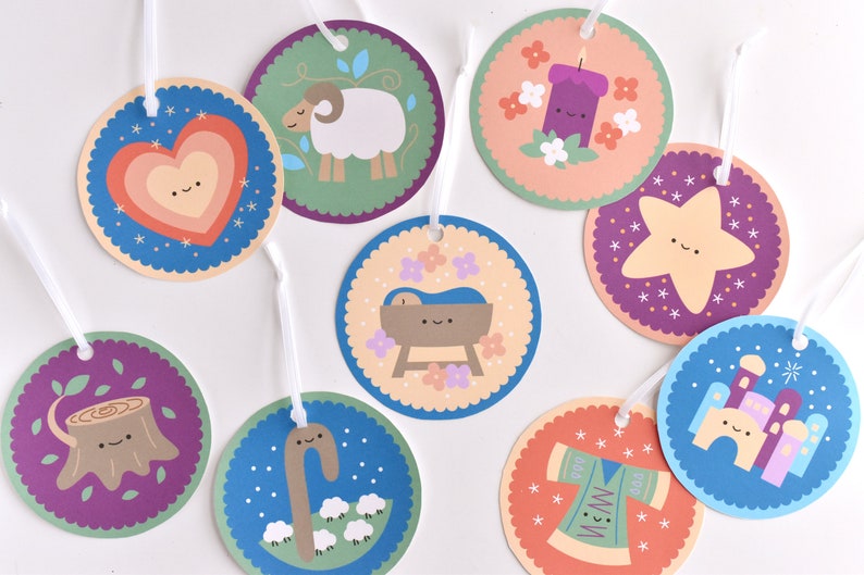 Jesse Tree Advent Ornaments Printable PDF - Etsy