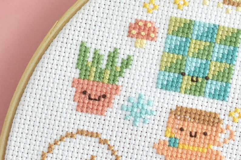 Cozy Cute - Kawaii Hygge PDF Cross Stitch Pattern - Etsy