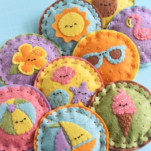 It Felt Like Summer Felt Ornaments DIY Project With PDF Patterns and ...