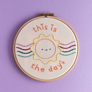 This is the Day Mini Embroidery Pattern - Etsy