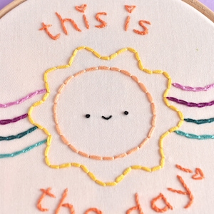 This is the Day Mini Embroidery Pattern - Etsy