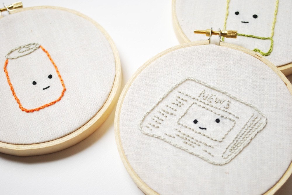 The Recyclers Eco-friendly Hand Embroidery Pattern | Etsy