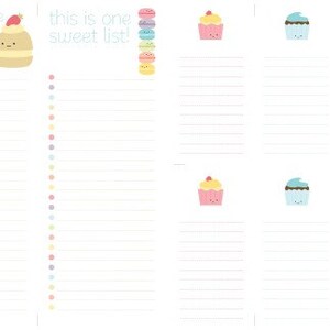 Sweet Treats Printable Lists - Etsy