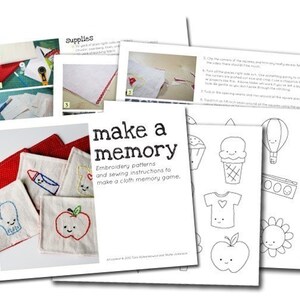 Make A Memory - Educational Game Embroidery Pattern and Sewing ...