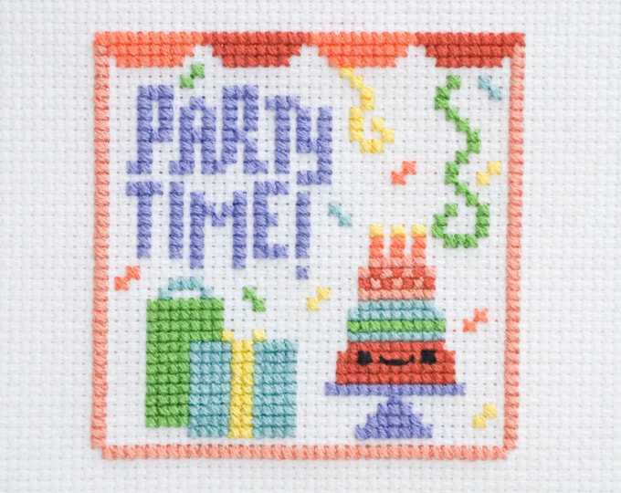 Party Time Set of 30 Celebration Cross-stitch - Etsy