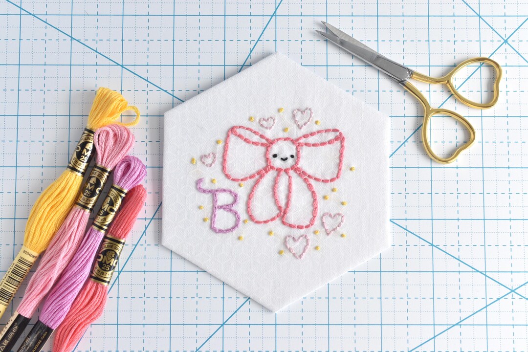 B is for Bow - Kawaii Alphabet Embroidery Pattern PDF - Etsy