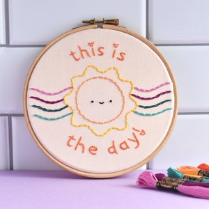 This is the Day Mini Embroidery Pattern - Etsy