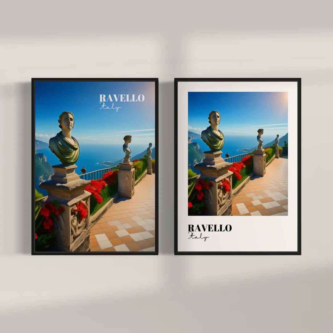 Ravello Italy Printable Poster Amalfi Coast Digital Wall Art, Coastal ...