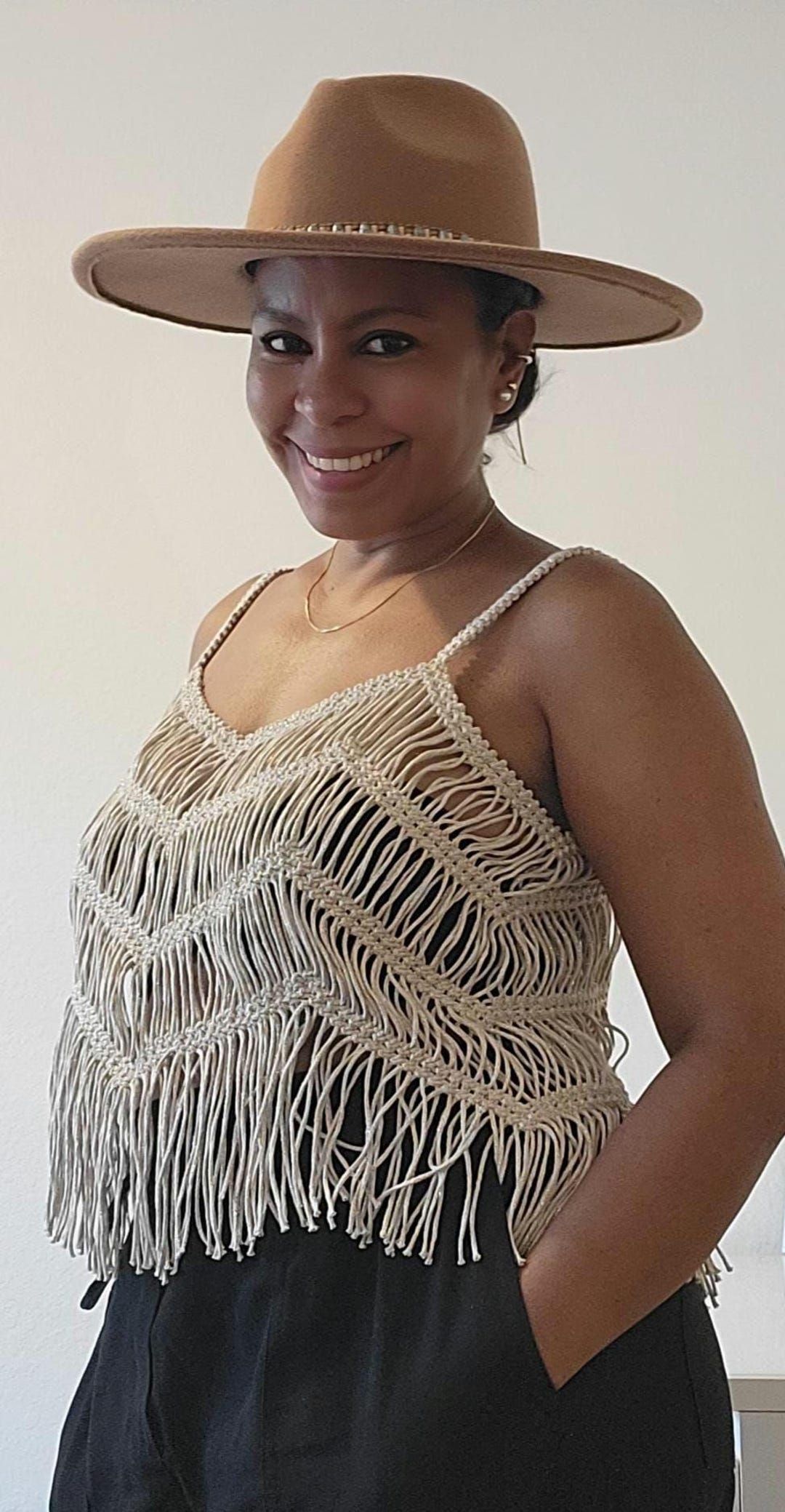 Macrame Top, Handmade Macrame Too, Boho Macrame Top, Festival Macrame ...