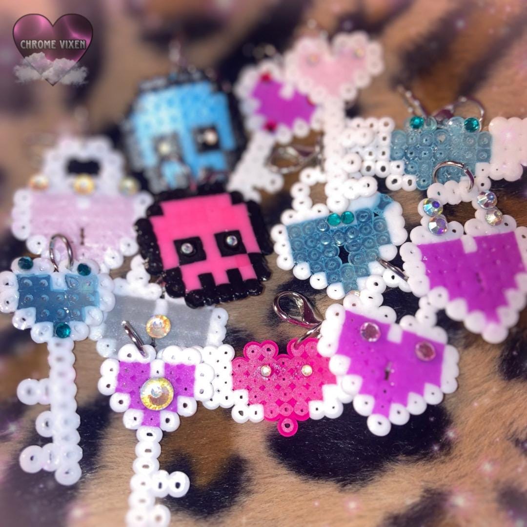 Perler Bead Key Charms chrome Vixen Edition - Etsy