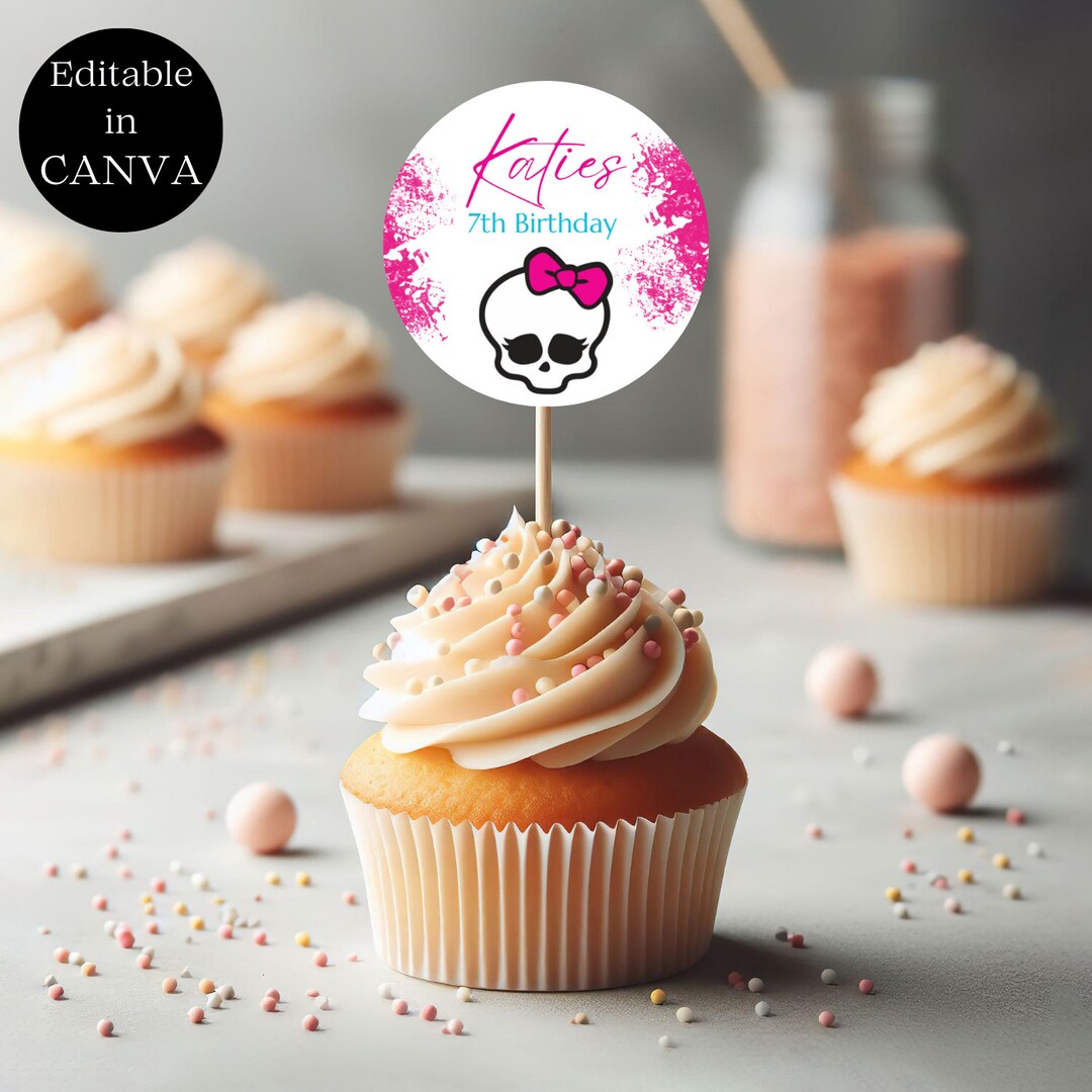 Monster High Cupcake Toppers , DIGITAL DOWNLOAD, Girls Party, DIY ...