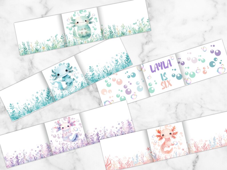 Axolotl Drink Bottle Labels, INSTANT DOWNLOAD, A-lot-l Fun, Editable ...