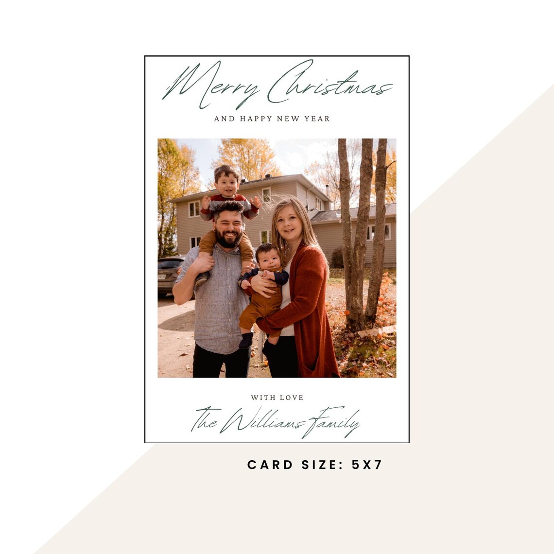 Christmas Collage Card Template, DIGITAL DOWNLOAD, X-mas Photo Card ...