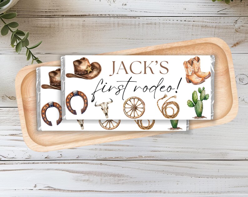 First Rodeo Candy Bar Wrappers, INSTANT DOWNLOAD, Cowboy 1st Birthday ...