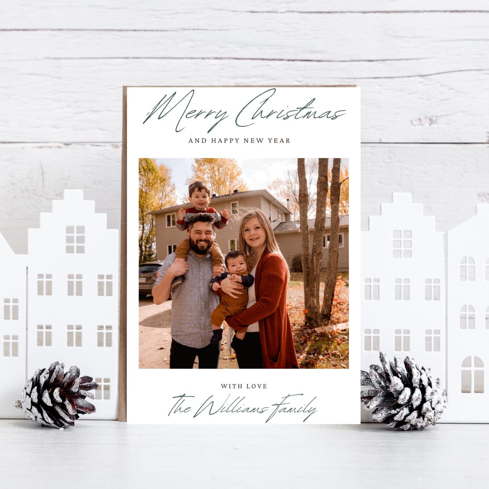 Christmas Collage Card Template, DIGITAL DOWNLOAD, X-mas Photo Card ...