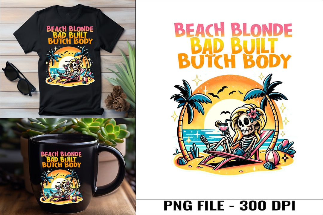 Bleach Blonde Bad Built Butch Body PNG Clipart, Sublimation Design ...