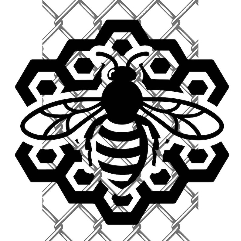 Bee Silhouette SVG. Honey Bee and Honeycomb Svg. Bumblebee Svg, Bee ...