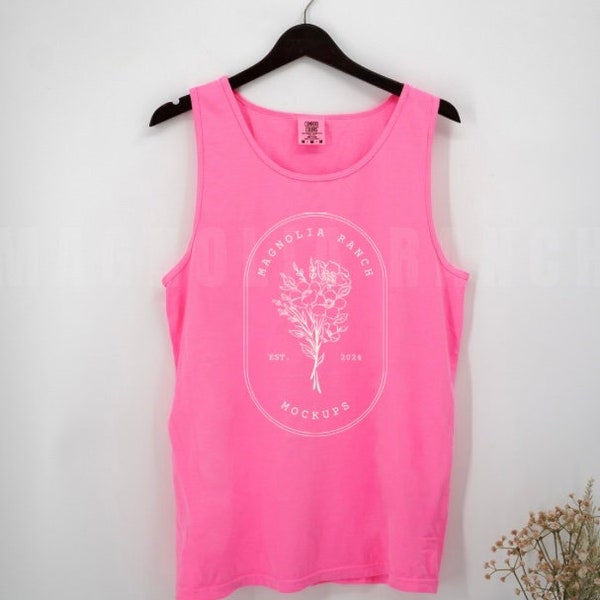 Neon Pink Tank Top - Etsy