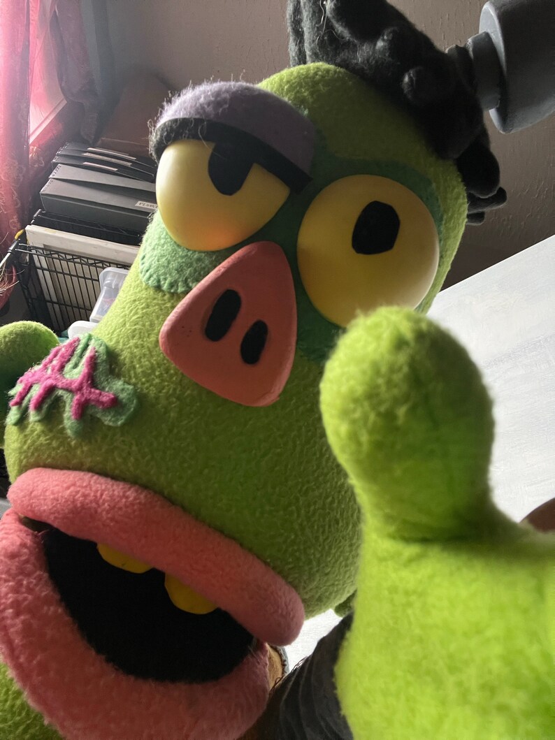 Frankenstein Professtional Hand Felt Puppet Ventriloquist Puppet - Etsy