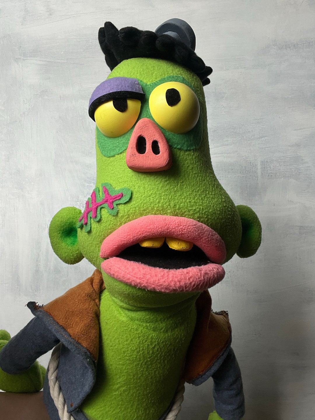 Frankenstein Professtional Hand Felt Puppet Ventriloquist Puppet - Etsy