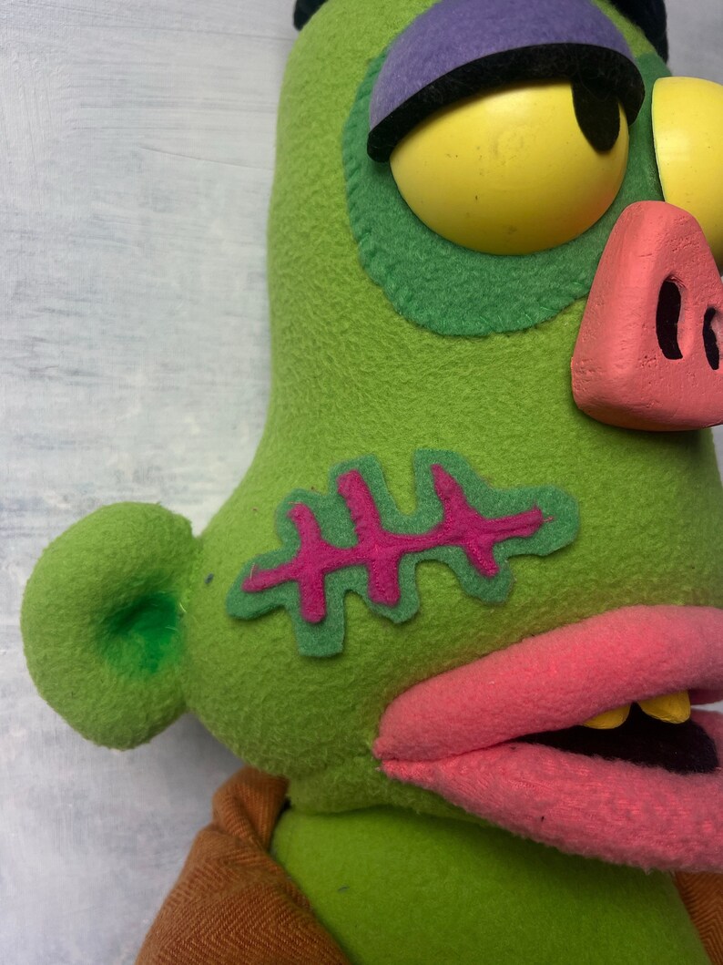 Frankenstein Professtional Hand Felt Puppet Ventriloquist Puppet - Etsy