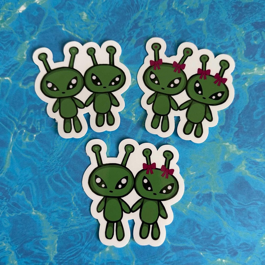 Alien Friends Sticker - Etsy