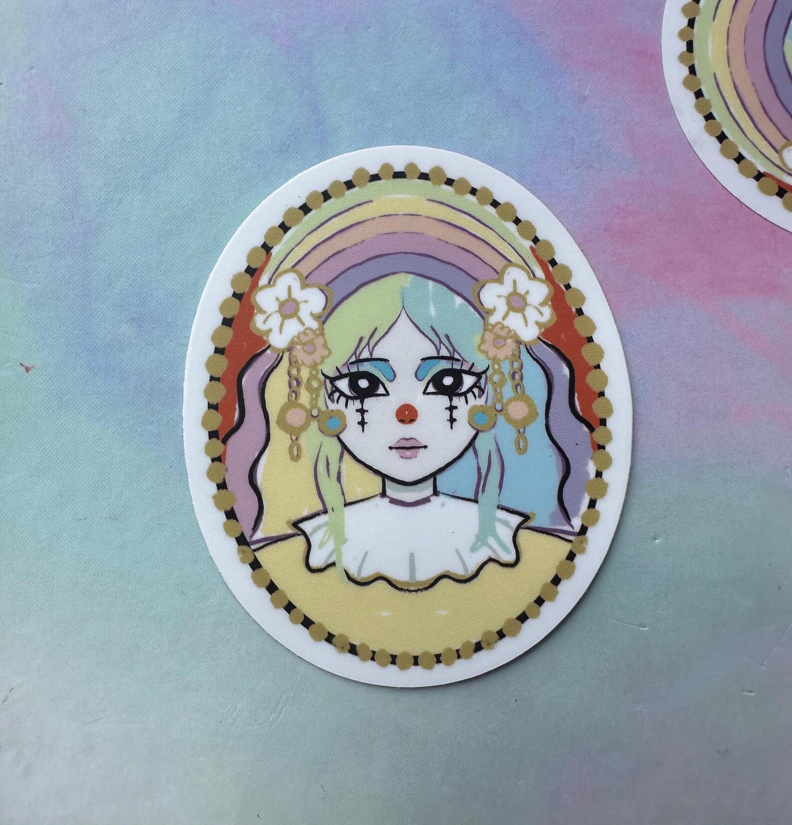 Sketchy Pastel Rainbow Clown Girl and Soft Cringe Lord Anime Girl ...